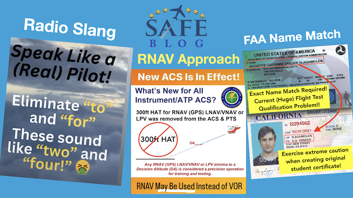 Radio Slang, RNAV HAT, FAA Name Match - Aviation Ideas and Discussion!