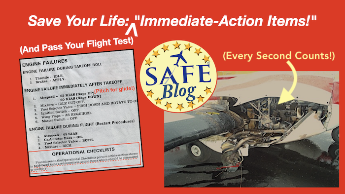 Save Your Life: "Immediate-Action Items!" - Aviation Ideas and Discussion!